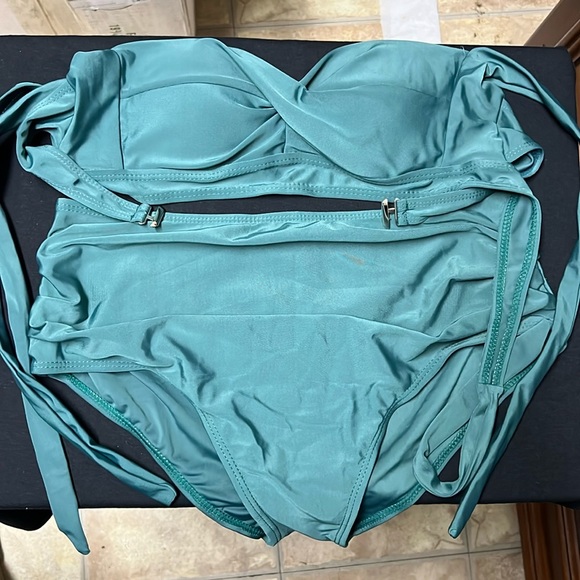 Swim | Green Two Piece Bathing Suit Large | Poshmark